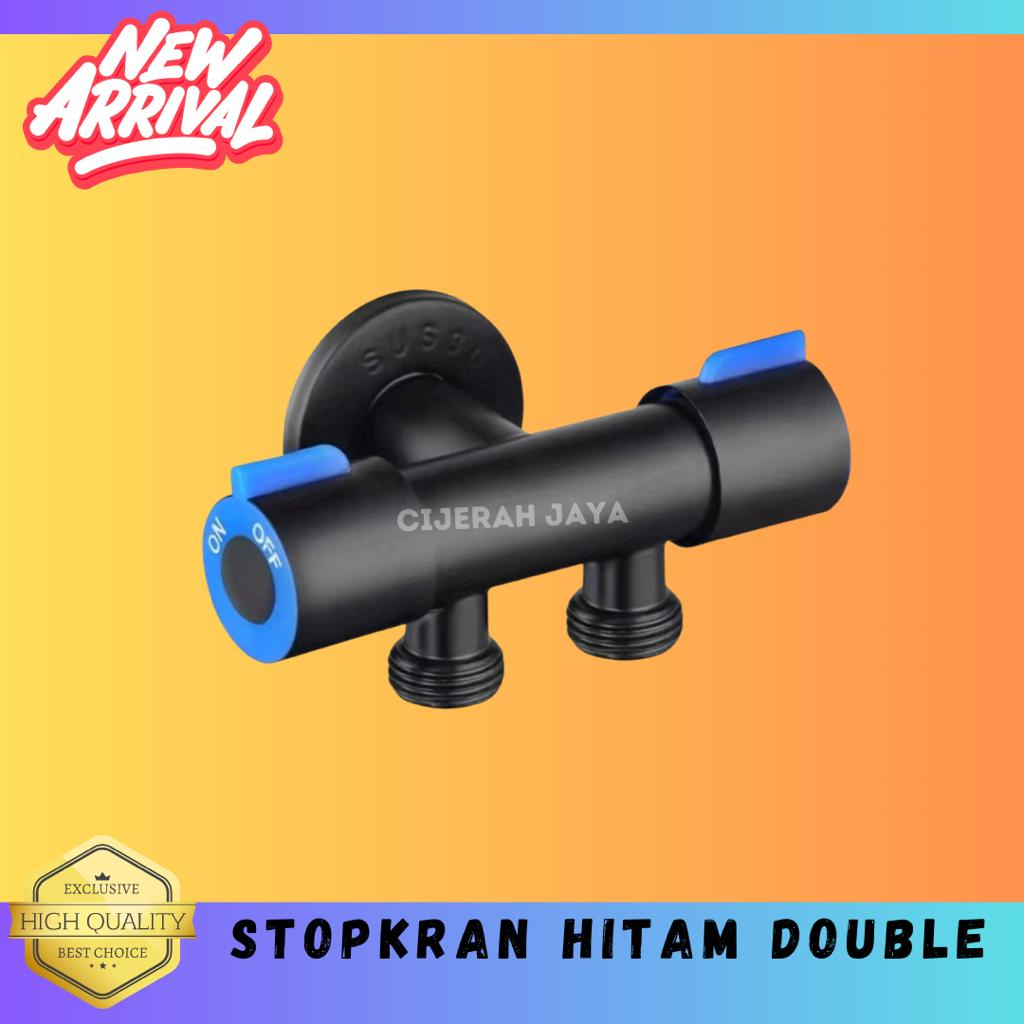 Jual STOP KRAN KLOSET 2 CABANG STAINLESS JET SHOWER / STOPKRAN MONOBLOK CLOSET TOILET WC KAMAR ...