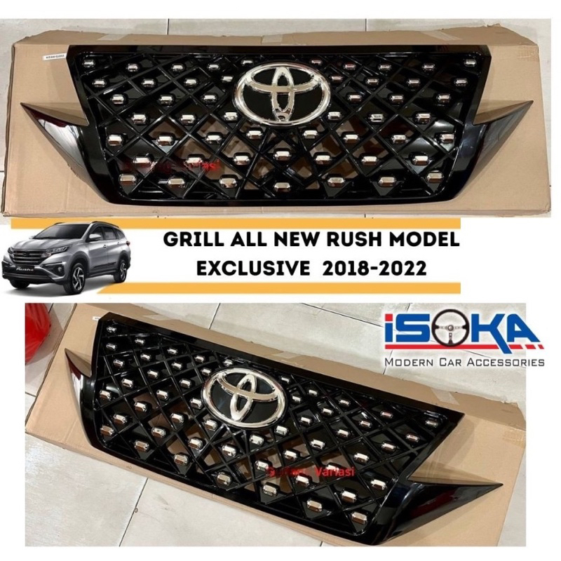 Jual ALL NEW RUSH TERIOS 2018 2020 2022 2023 GRILL DEPAN MOBIL MODEL ...
