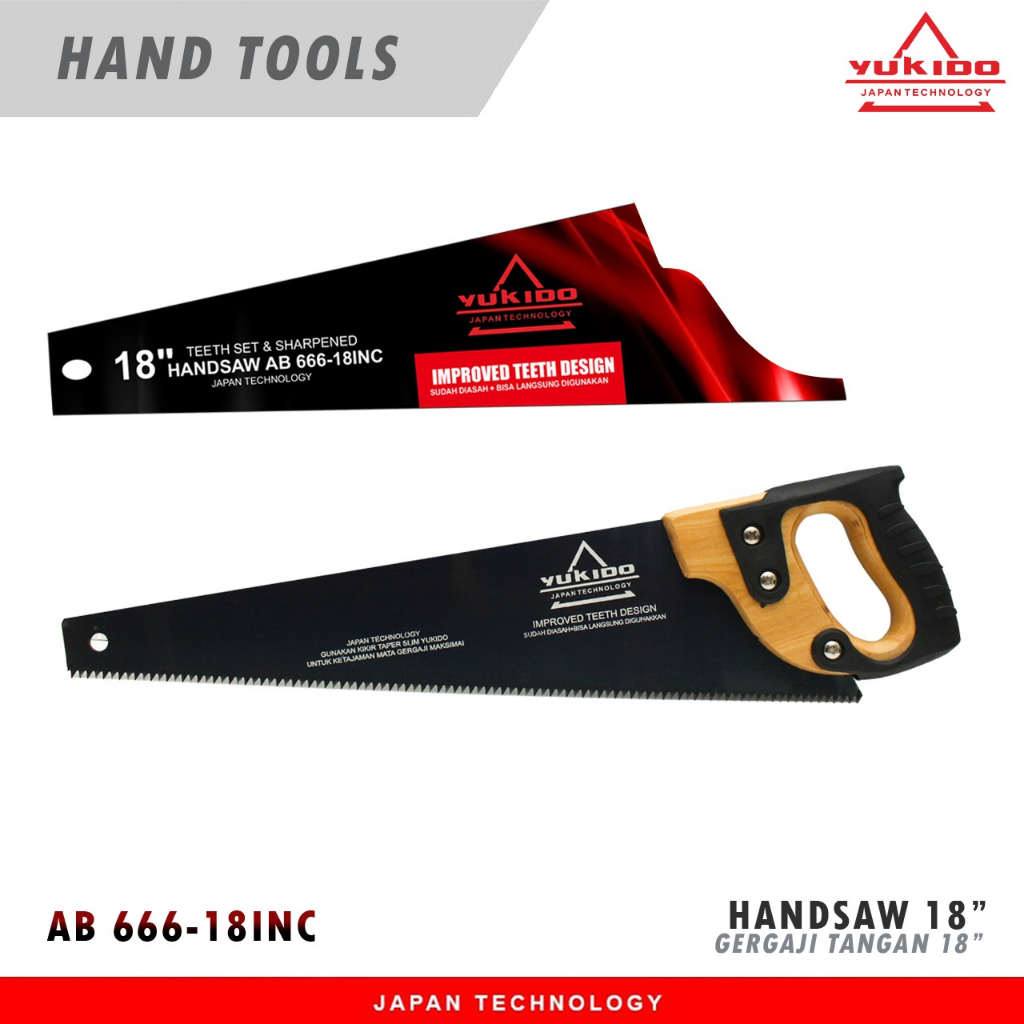 Jual GOROK/Gergaji GERGAJI KAYU GAGANG KAYU LAPIS KARET YUKIDO 18 INCH ...