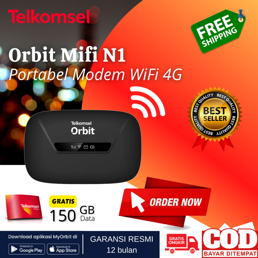 Jual Modem Mifi Orbit Star N1 Wifi 2.4Ghz Telkomsel 4G 150Mbps | Shopee Indonesia