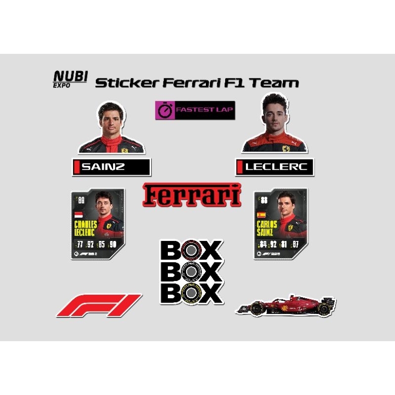Jual Stiker Pack F1 FERRARI | Laptop Sticker F1 | Stiker Formula one ...