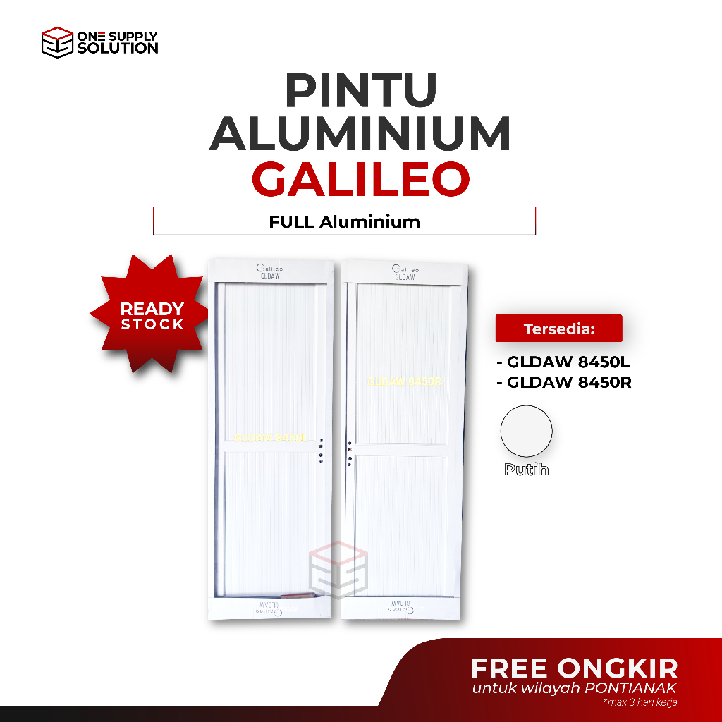 Jual Pintu Kamar Mandi Full Aluminium Galileo (Kiri/Kanan) | Shopee Indonesia