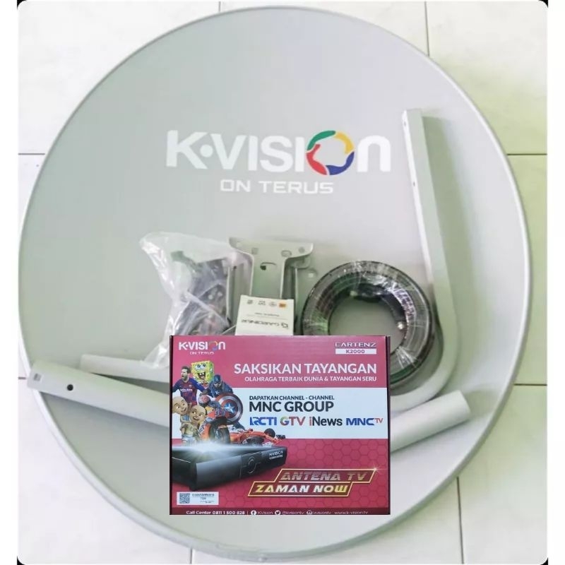 Jual Antena Parabola K-vision 60cm Lengkap Receiver Kivison K2000 ...