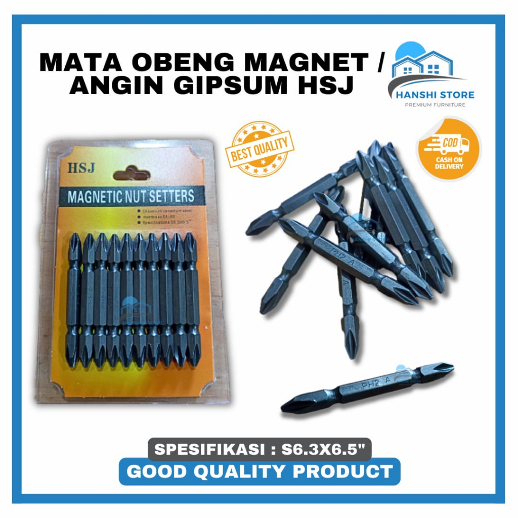 Jual Mata Obeng Angin Magnet / Mata Obeng Ketok Bolak Balik PH 2 X 65MM ...