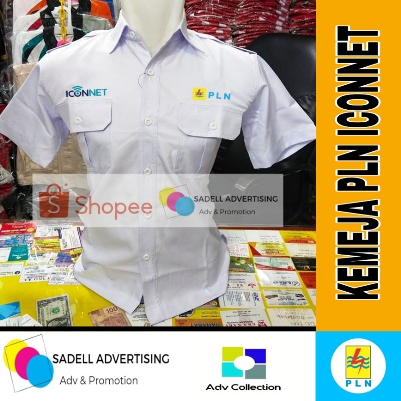 Jual Kemeja PDH ICONNET PLN Seragam PDH PLN ICONNET Putih Lengan Pendek ...