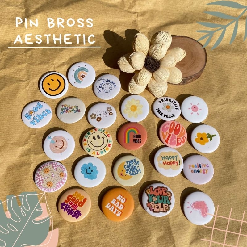 Jual ONLYWE GIFT - Pin Bross Aesthetic | Pin Bross Tas | Pin Bross ...