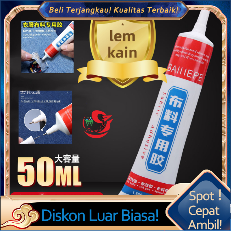 Jual Lem kain Kuat Tahan Air Adalah Lem Khusus Untuk Kain Kulit Cair ...
