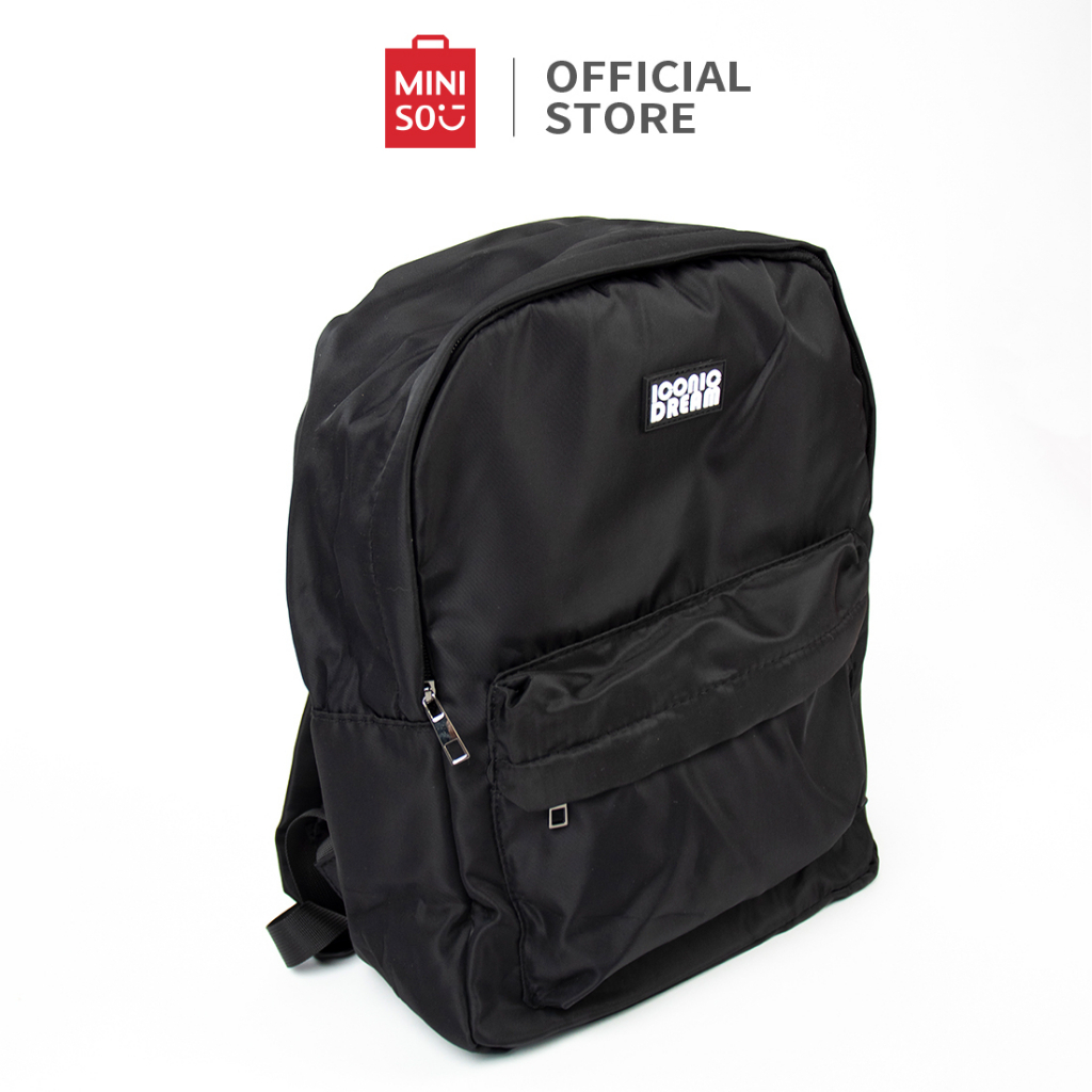 Jual MINISO Backpack Hitam Unisex Ransel Tas Komputer Backpack Hitam ...