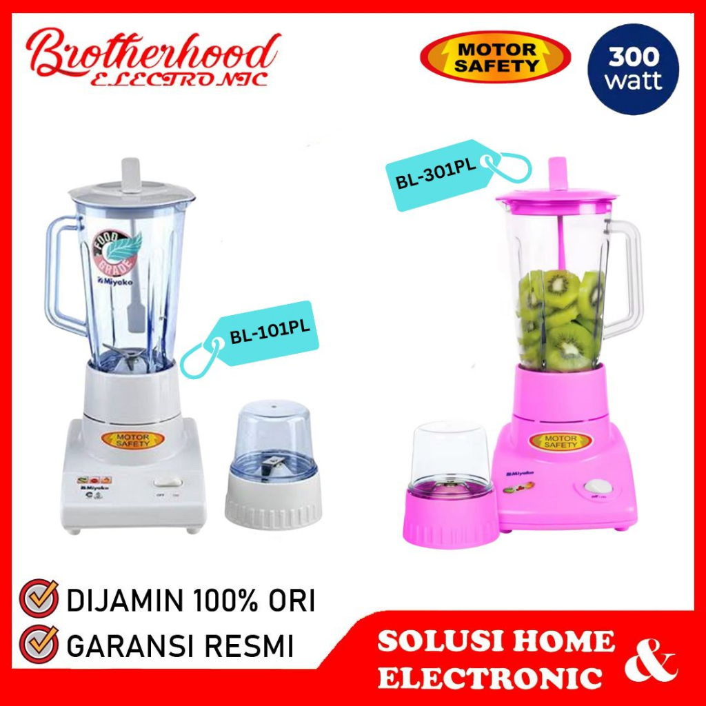 Jual (BISA COD) (DIJAMIN ORIGINAL) BLENDER MIYAKO PLASTIK 2IN1 101PL ...