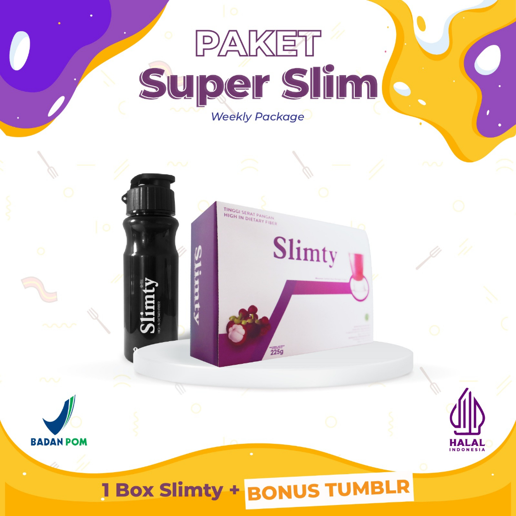 Jual Paket Super Slim - 1 Box Slimty + Free Tumblr | Shopee Indonesia