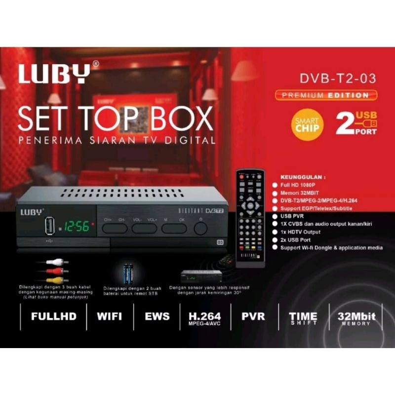 Jual Set top box LUBY DVB -T2 - 01/ 02 / 03 TANAKA DIGITAL TV | Shopee Indonesia