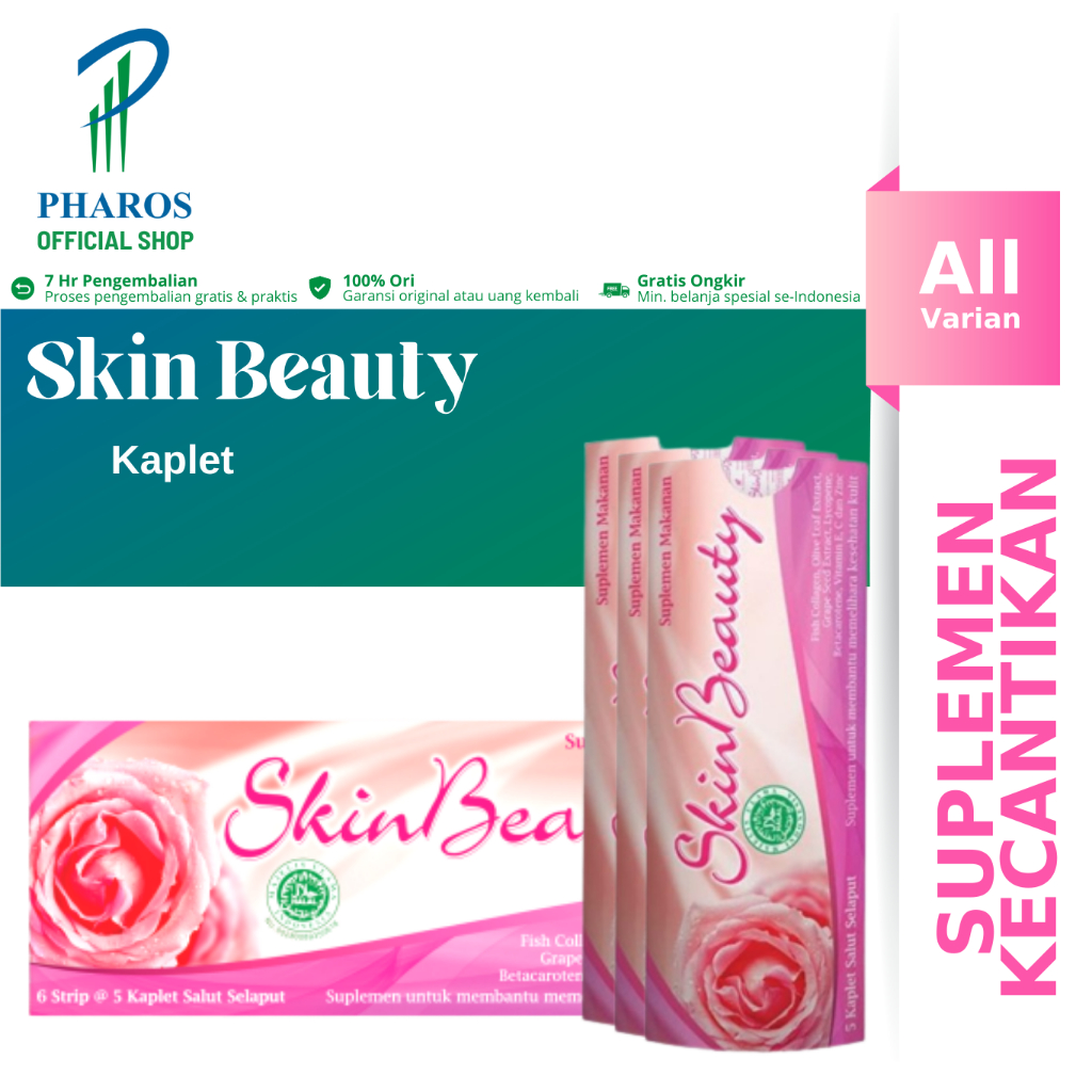 Jual Skin Beauty isi 15 Kaplet/isi 30 Kaplet / Nutrisi Kulit/ Suplemen ...