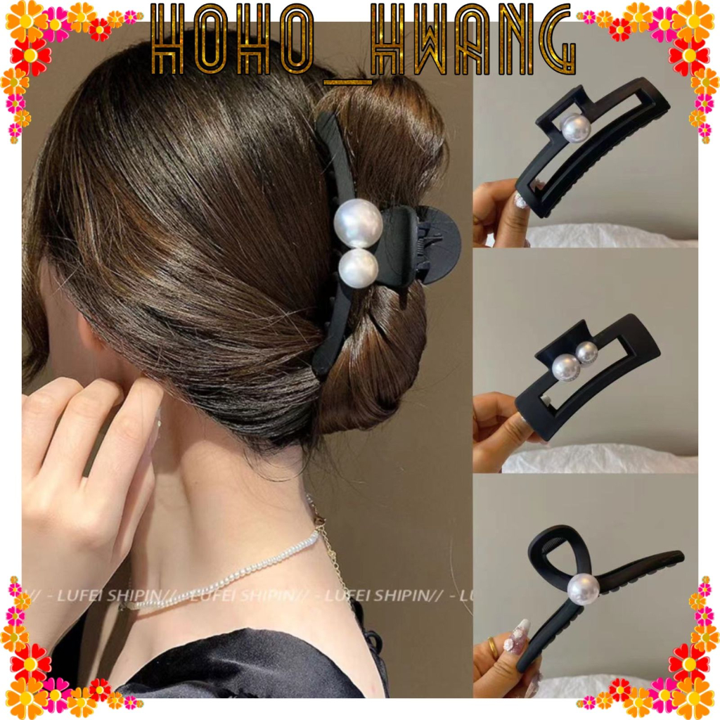 Jual HOHO_HWANG (A-27) Jepitan Hitam Mutiara | Jedai || Jepitan elegan ...