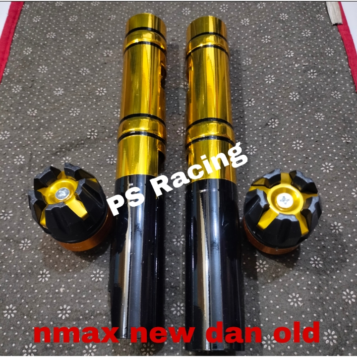Jual (TERBARU) cover shock nmax sarung shock depan nmax warna GOLD Plus ...