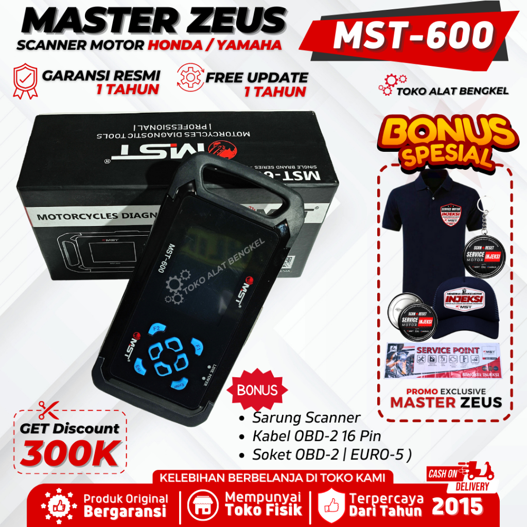 Jual Scanner Motor Injeksi HONDA / YAMAHA Diagnostik Tool MASTER ZEUS ...
