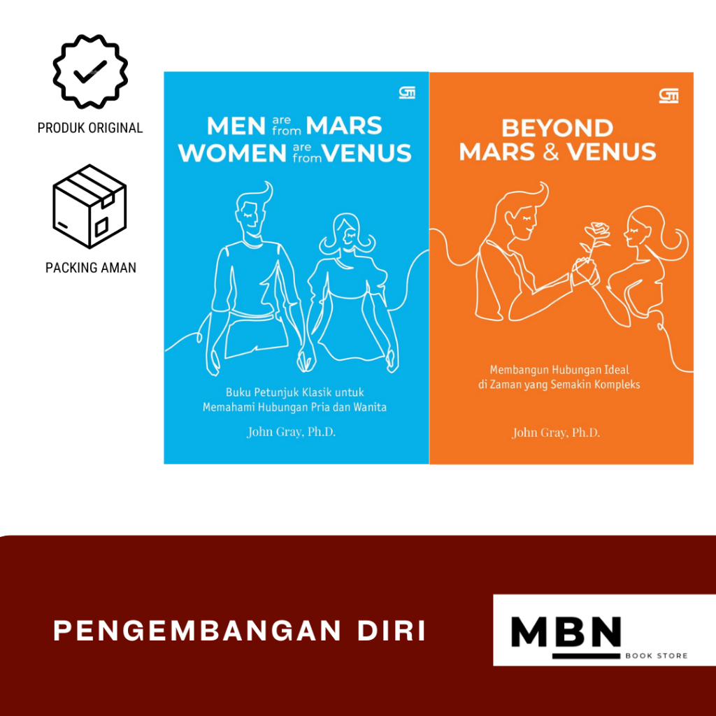 Jual JOHN GRAY : MEN ARE FROM MARS WOMEN ARE FROM VENUS / BEYOND MARS AND VENUS (ORI) | Shopee ...