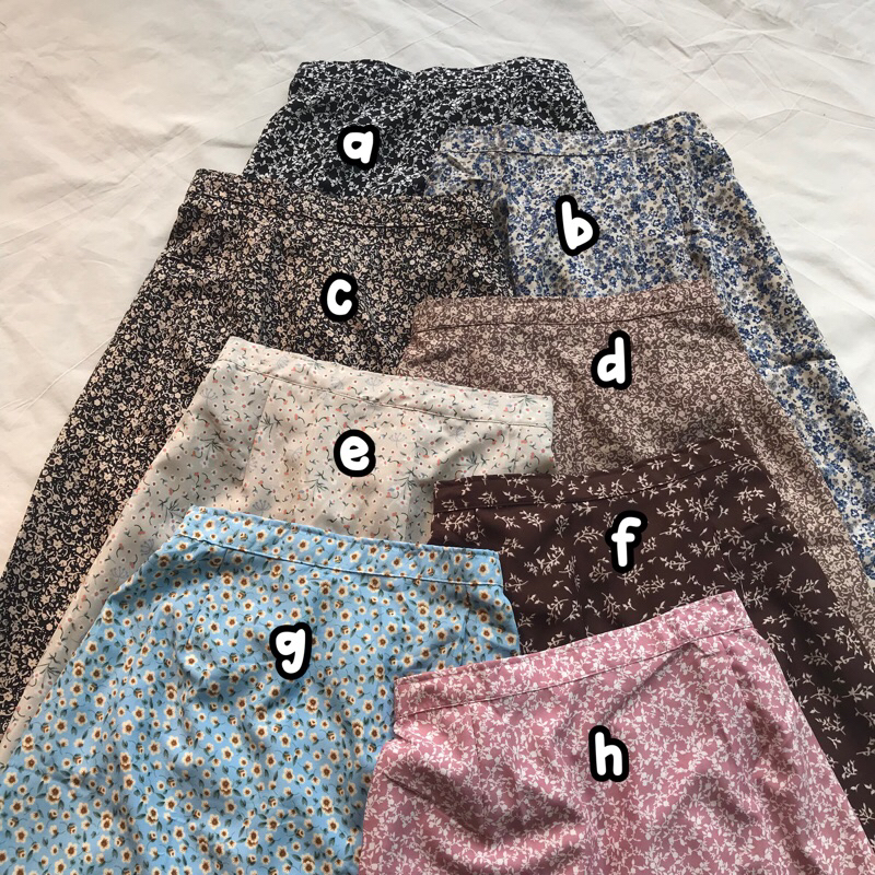 Jual ROK FLOWER KOREAN MODEL A LINE | Shopee Indonesia