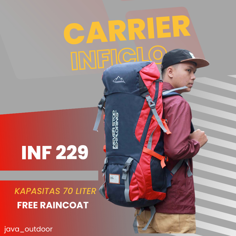 Jual Tas Gunung Kapasitas 70 Liter Tas Carier Inficlo Bahan Cordura terbaik Cocok untuk ...