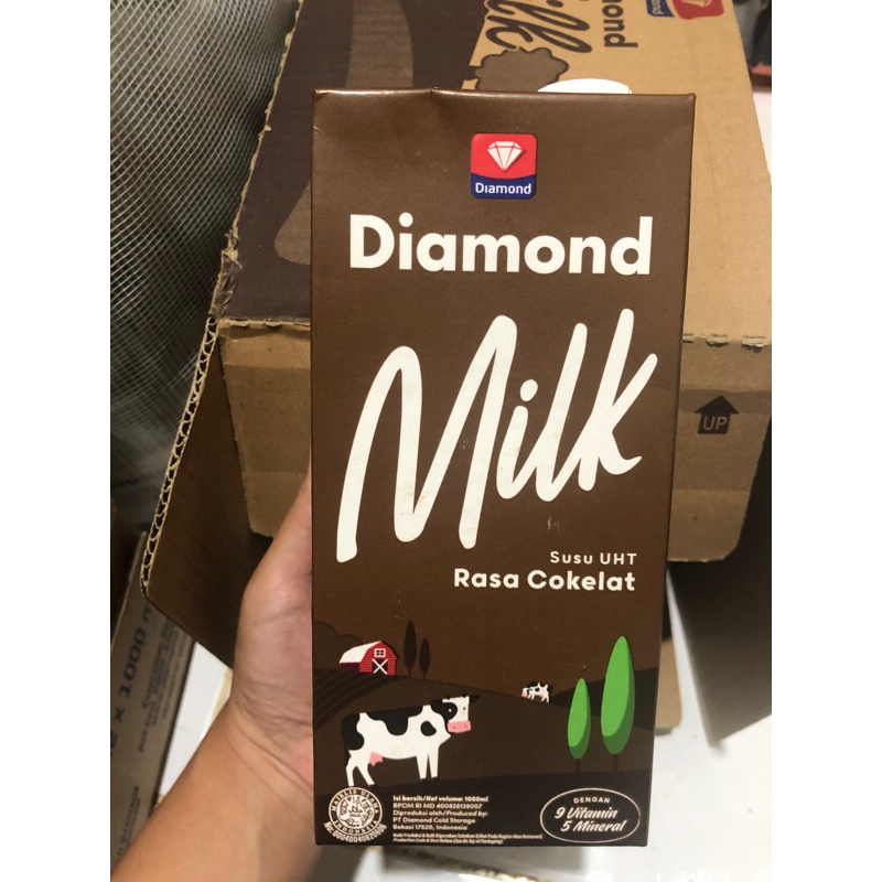 Jual diamond milk uht rasa cokelat 1000ml | Shopee Indonesia