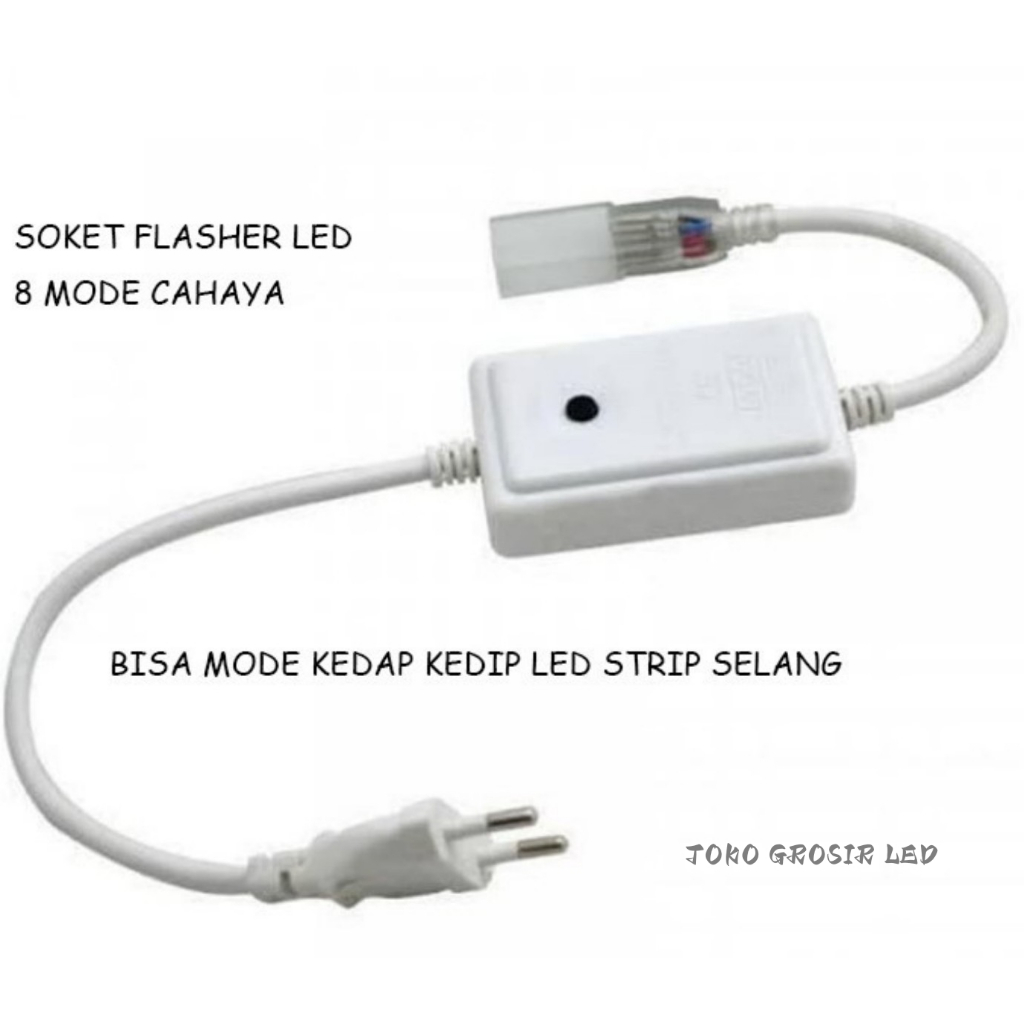Jual Kontroler flasher socket led strip 5050 rgb kedip | Shopee Indonesia