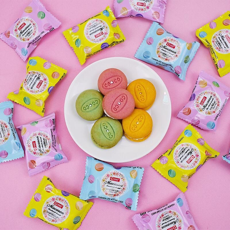 Jual (HALAL) 1 PCS Macaron Sandwich biscuit 15 gram Super enak | Shopee ...