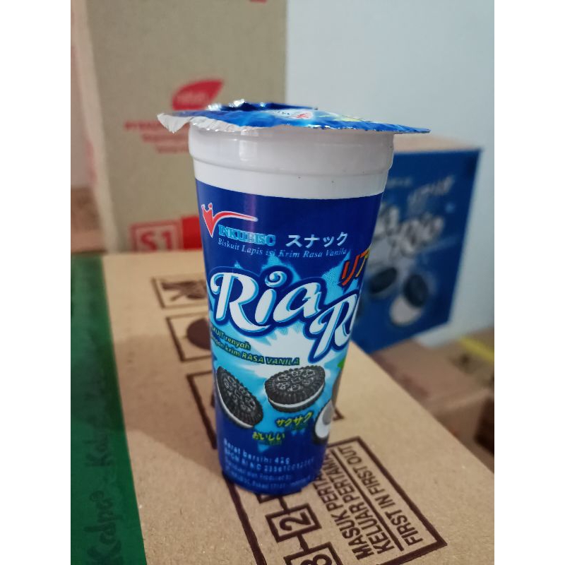 Jual INKUBISCH RIA RIO BISKUIT RENYAH RASA VANILA/ SATUAN 1 CUP @ 42 GR ...