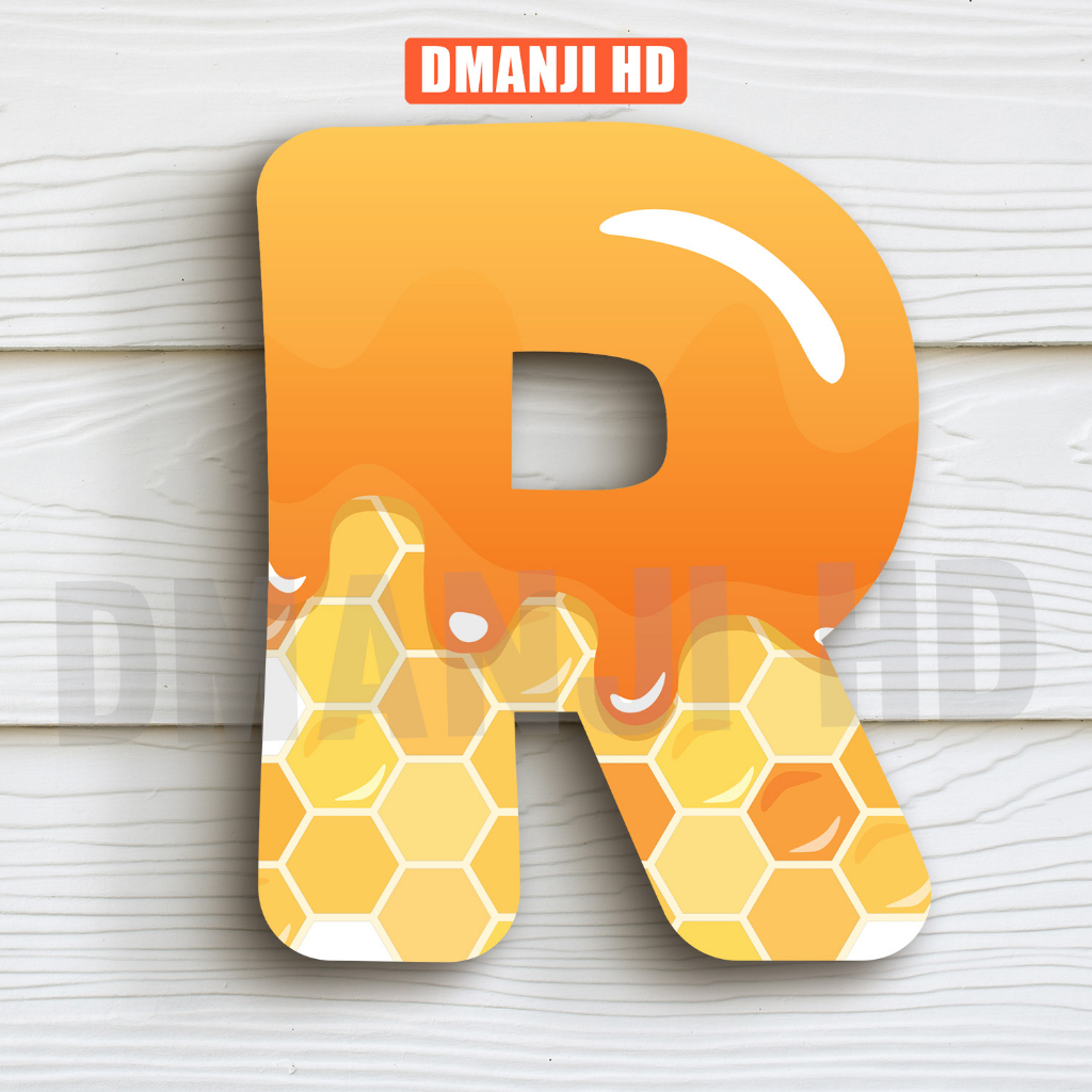 Jual DMANJI HD - Hiasan dinding Huruf kayu ukiran motif MADU | walldecor Alphabet HONEY ...