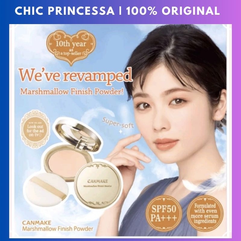 Jual CANMAKE Marshmallow Finish Powder Pact SPF50 PA++10g ORIGINAL ...