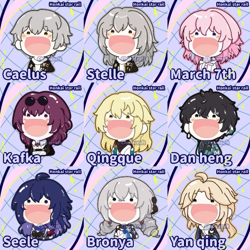 Jual Stiker honkai star rail hsr danheng caelus stelle seele qingque ...