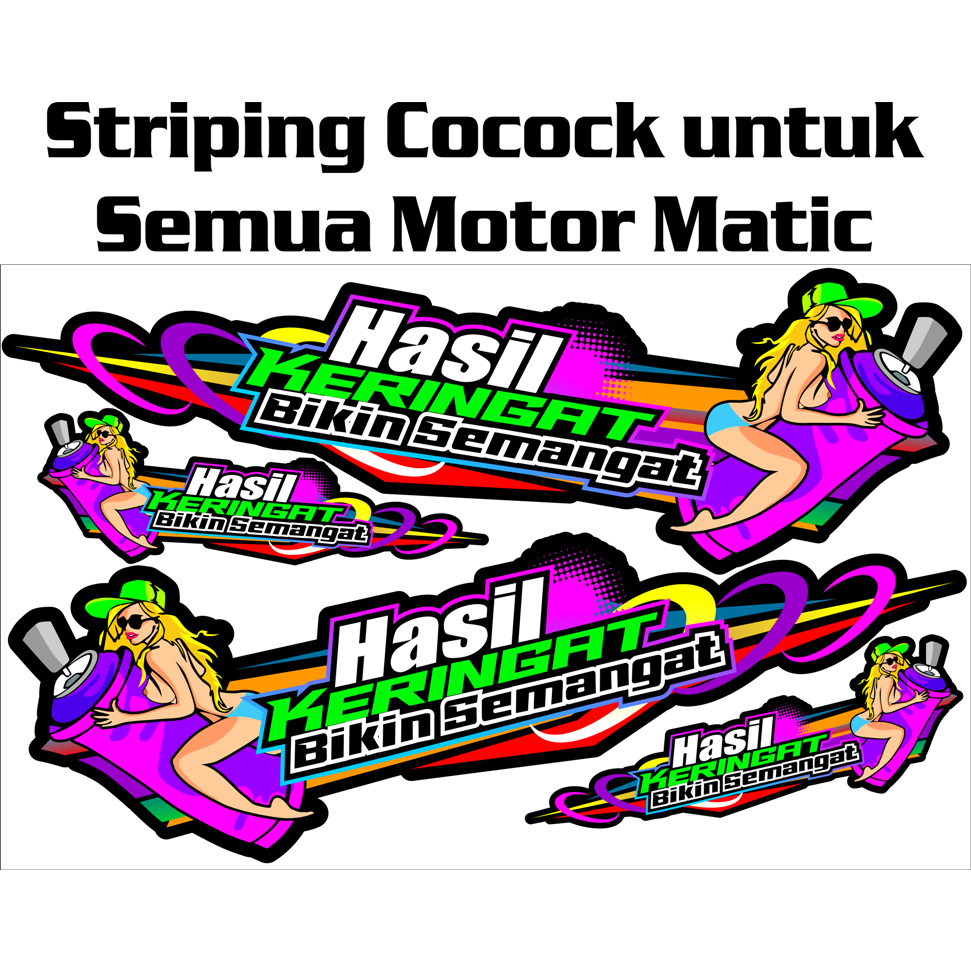 Jual Stiker Motor Allmatic/Striping Semua Motor Matic/Decal Stiker ...