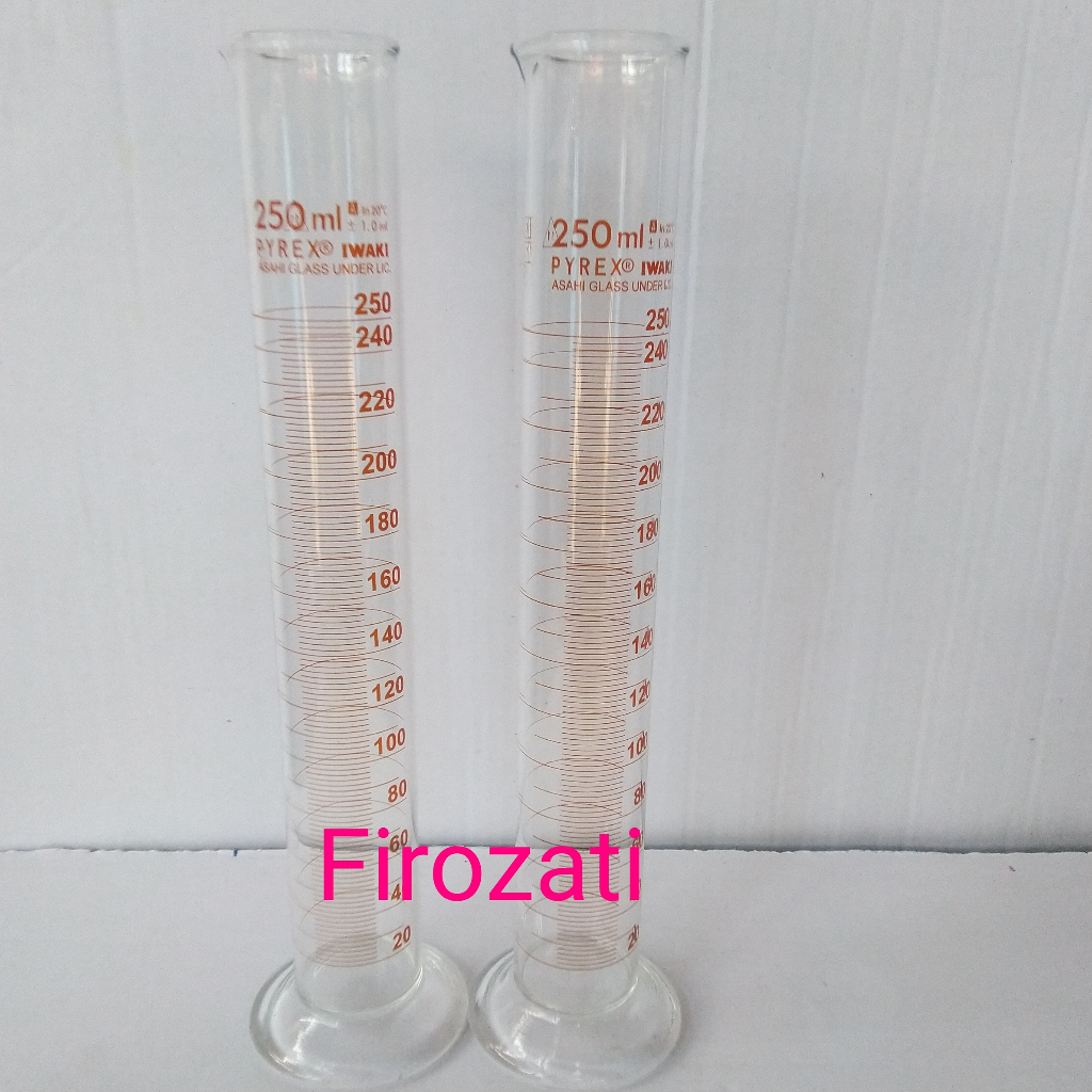Jual Silinder Gelas Ukur Kaca IWAKI Pyrex Class A 10 25 50 100 250 500 ...