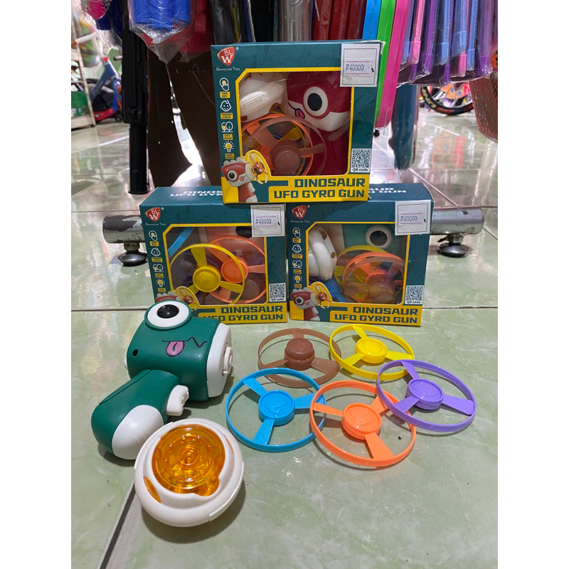 Jual Mainan Gasing ( Dinosaur Ufo GYRO Gun ) | Shopee Indonesia