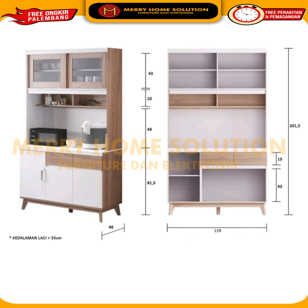 Jual kitchen cabinet siantano lemari dapur minimalis lemari piring ...