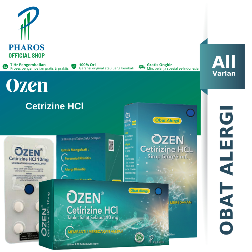 Jual Ozen Tablet 10mg / 1 Blister @ 4 Tablet / 1 Blister @10 Tablet ...