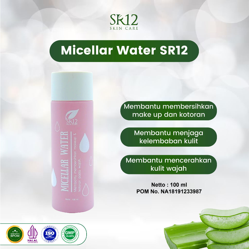 Jual Micellar Water SR12 Skincare - Cleansing Wajah & Pembersih Make Up - Melembabkan Muka ...