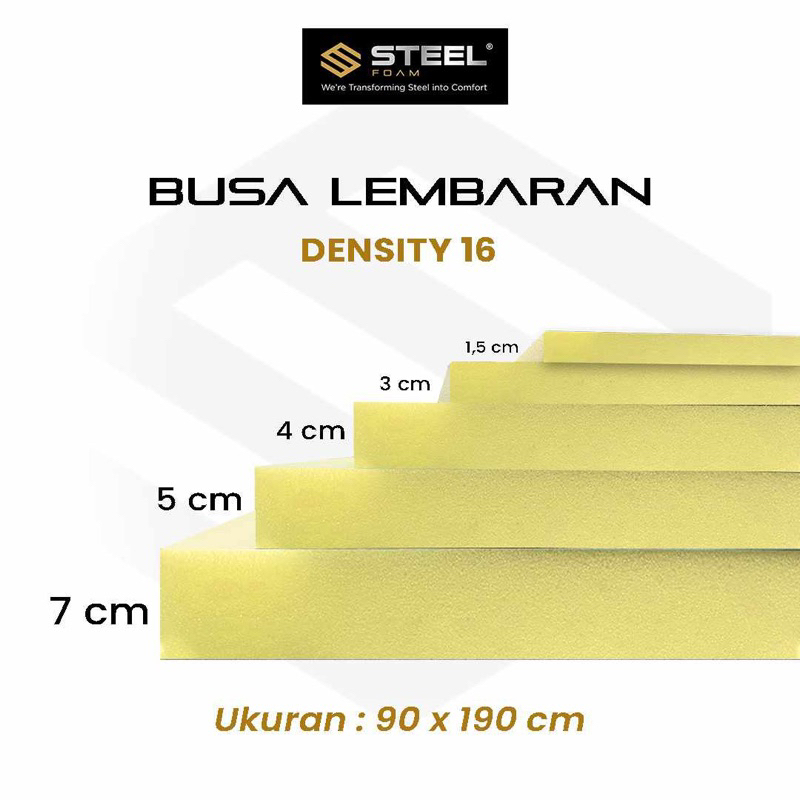 Jual BUSA FOAM KUNING 4CM UKURAN 90CMX190 DESITY16 | Shopee Indonesia