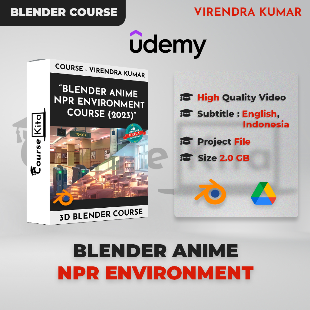 Jual 3D Blender Course - Blender Anime NPR Environment | Kursus Blender ...