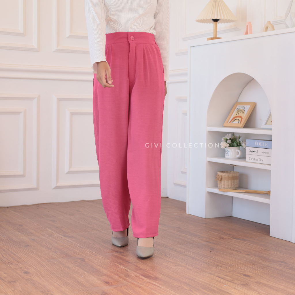 Jual celana kulot crinkle highwaist | kulot wanita premium | kulot ...