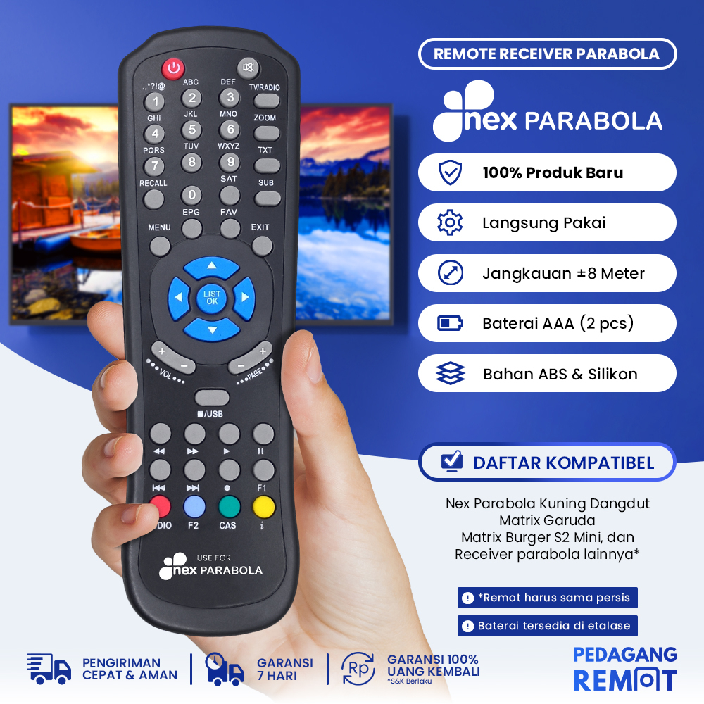 Jual Remote STB Nex Parabola Kuning Dangdut / Remot Set Top Box ...