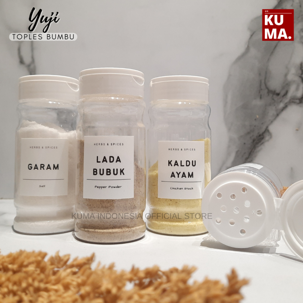 Jual KUMA Yuji Botol Bumbu 140ml Tutup Putih Tabur Free Sticker Botol ...