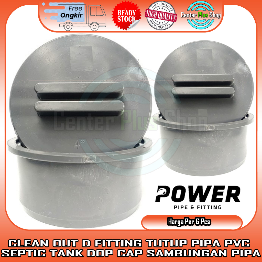 Jual 6 PCS CLEAN OUT 4” 3” INCH D PVC TUTUP PIPA 3 4 IN INCI INCHI TANK ...