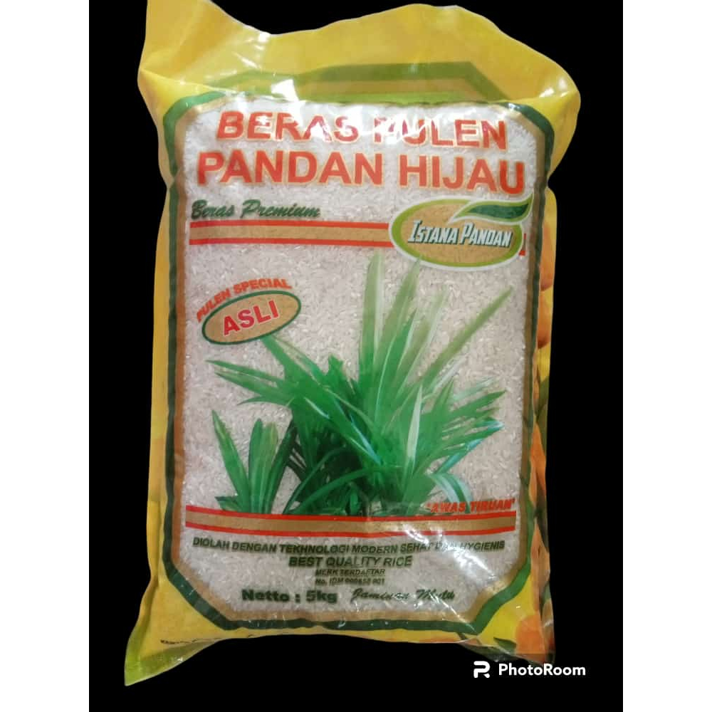 Jual Beras Pulen Cap Pandan Hijau 5 kg | Shopee Indonesia
