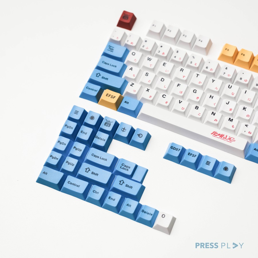 Jual Press Play Gundam Unicorn Japanese PBT Keycaps 129 Set Cherry ...