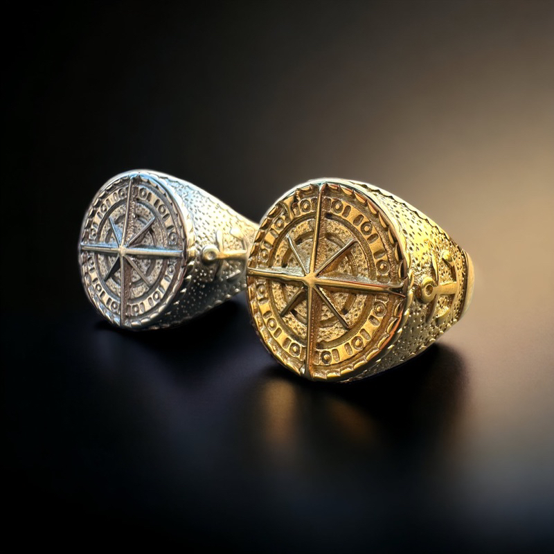 Jual Cincin metal model kompas jalan buat cowok keren | Shopee Indonesia
