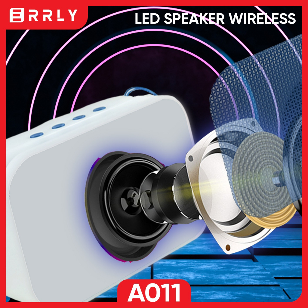 Jual ERRLY A011 Speaker Bluetooth Wireless LED RGB Speker Portable TWS ...