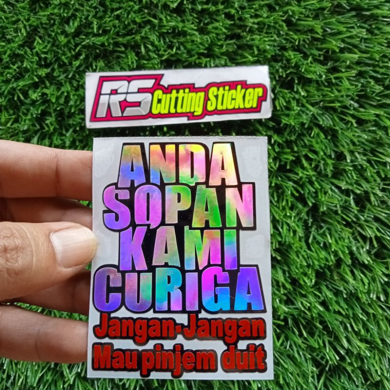 Jual sticker anda sopan kami segan sticker cutting kata- kata lucu ...