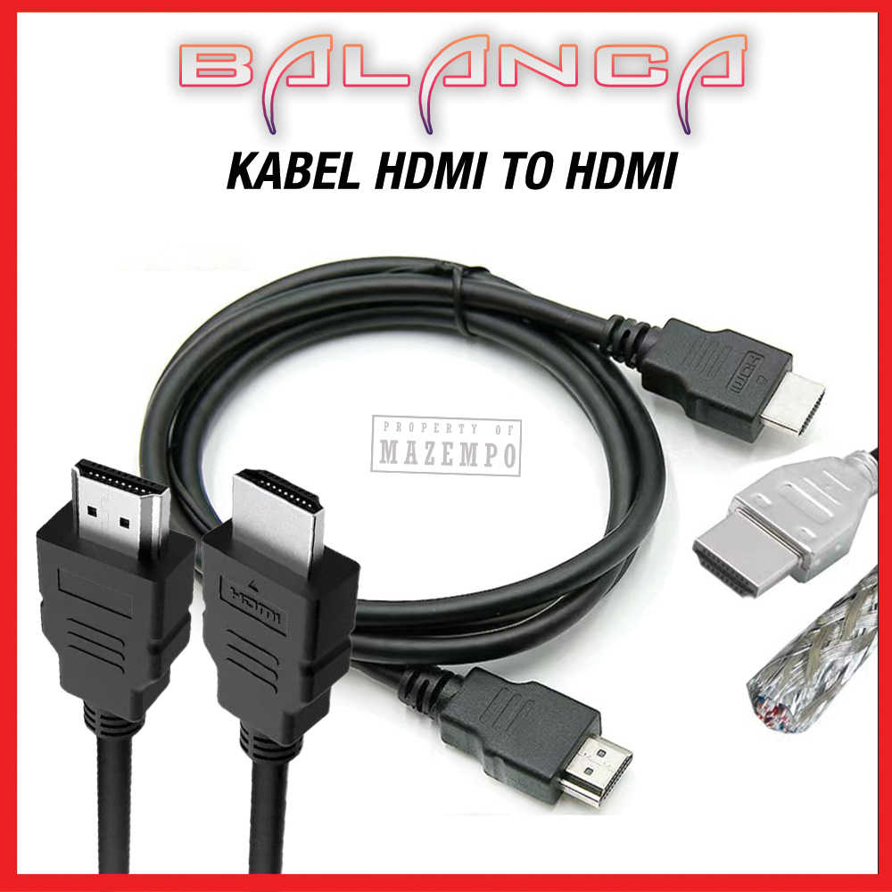 Jual Kabel Hdmi to HDMI 1.5 meter 3 Meter 10 Meter Laptop ke Tv / Tv ke Set Top Box | Shopee ...