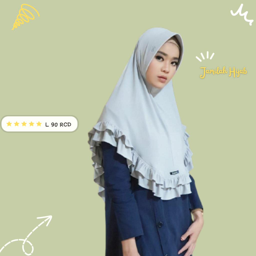 Jual JAMILAH HIJAB L 90 RCD JILBAB TERBARU DARI JAMILAH L 90 RCD DOBLE REMPEL SIZE L | Shopee ...