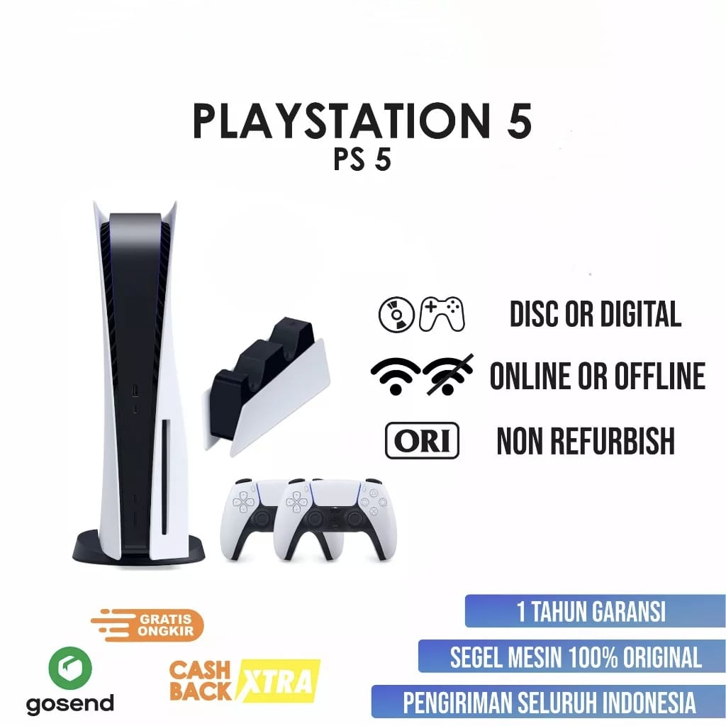Jual PS.5 PLAYSTATION GARANSI RESMI INDONESIA ORIGINAL NO GAMES + FULL ...