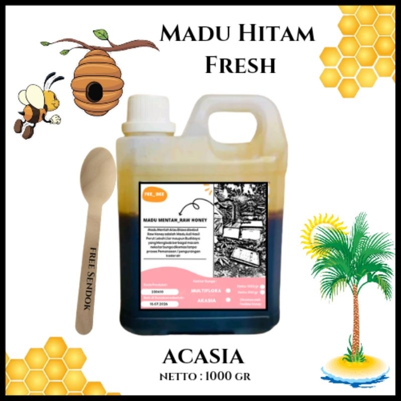 Jual Madu Hitam Asli Akasia Raw Honey Murni 1 kg | Shopee Indonesia